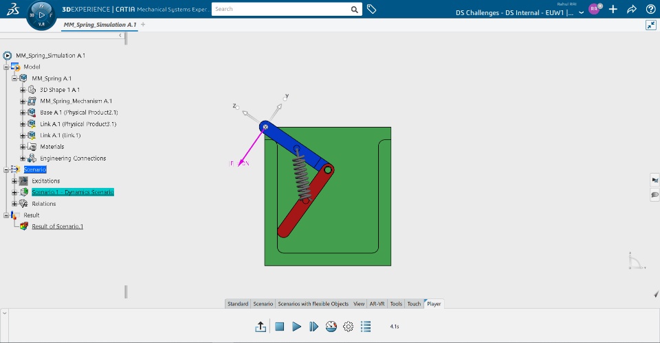 Mechanism Monday ON OFF Spring Toggle Mechanism | Dassault Systèmes®