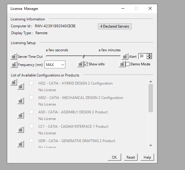 CATIA V5 6R2024 unable to fetch licenses | Dassault Systèmes®