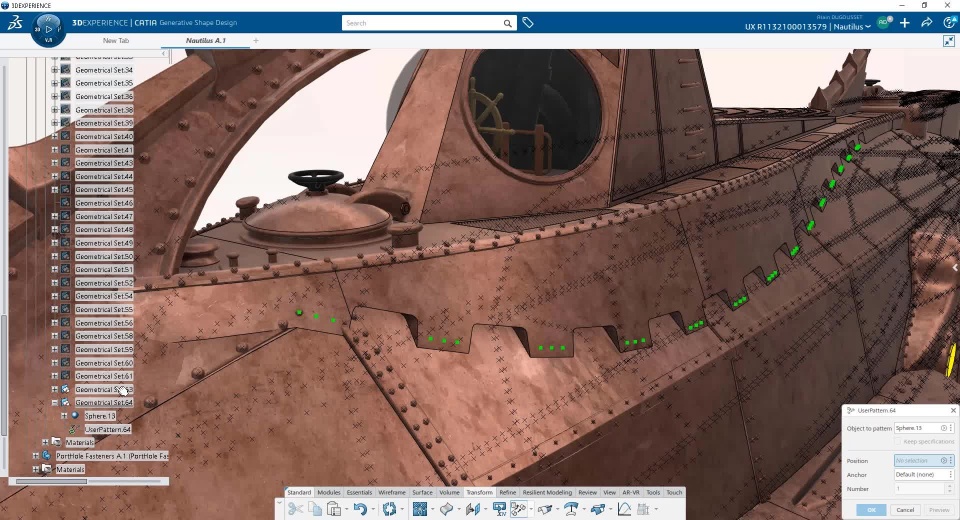 Generative Shape Design User Pattern | Dassault Systèmes®