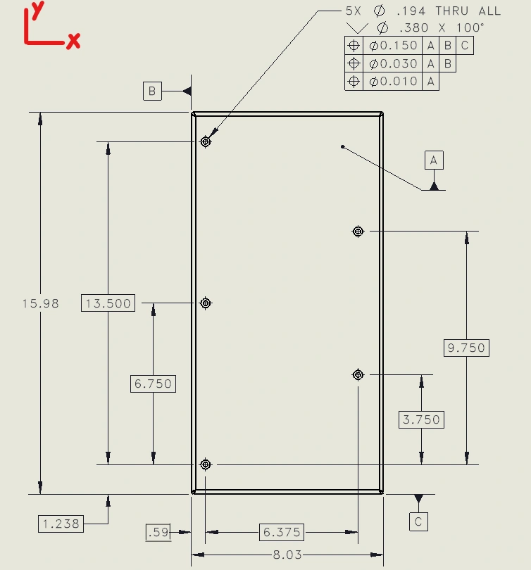 Multiple Single Segment True Position Tolerance | Dassault Systèmes®