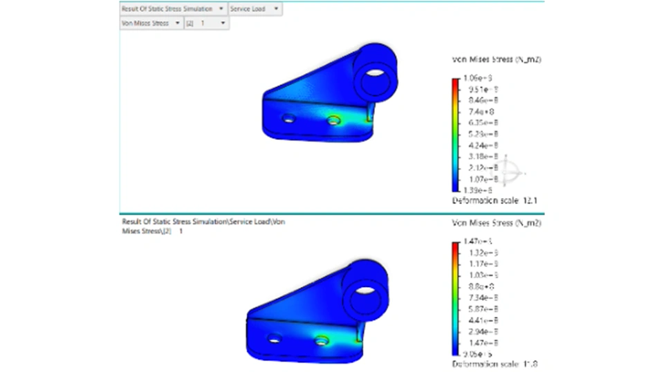 Enhanced Example Structural Analysis of a Bracket | Dassault Systèmes®