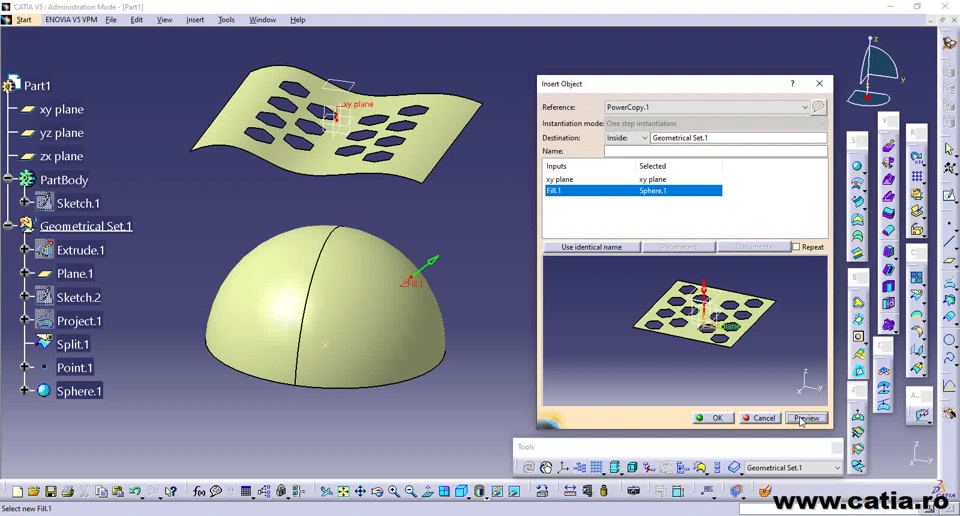 CATIA v5 How to use PowerCopy to recreate features from a model to another | Dassault Systèmes®