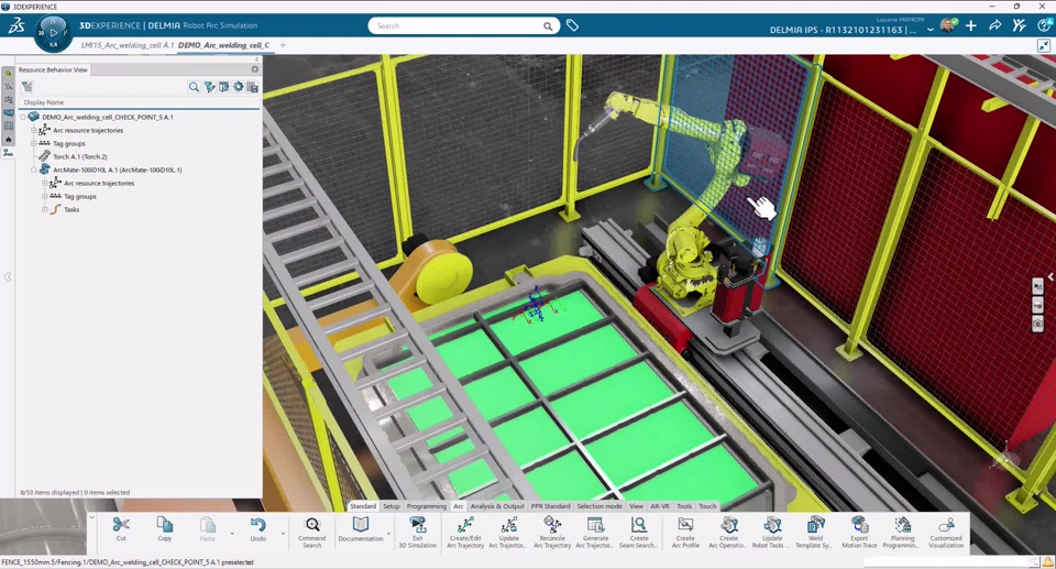 How to DELMIA Robotics Arc Seam Search Trajectories | Dassault Systèmes®