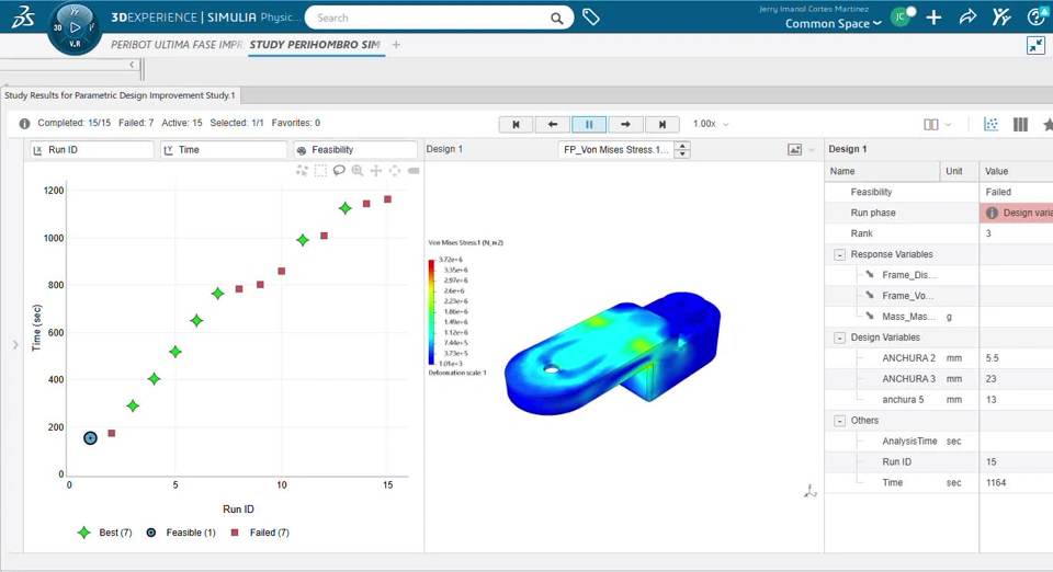 How Parametric Study Helped Me Choose a Great Design for My robotic arm SIMULIA 3D EXPERIENCE ...
