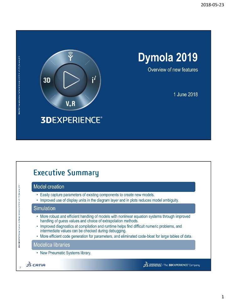 DYMOLA 2019 is released | Dassault Systèmes®