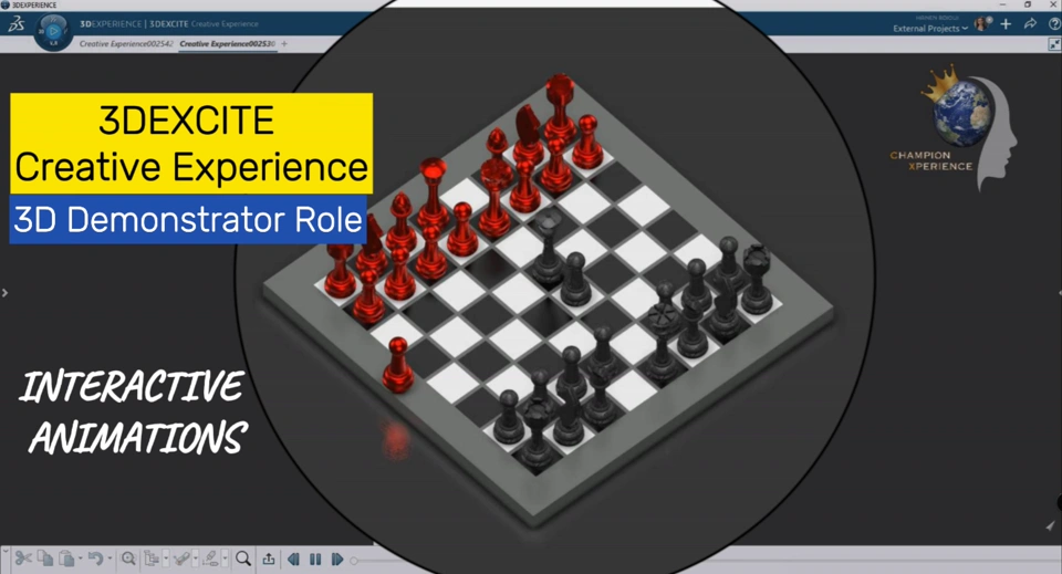 3DEXCITE 3D Demonstrator Role Creative Experience Epic Chess Game Demo ...