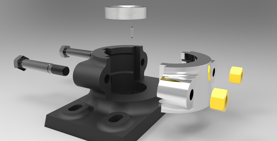 Split type foot step bearing | Dassault Systèmes®